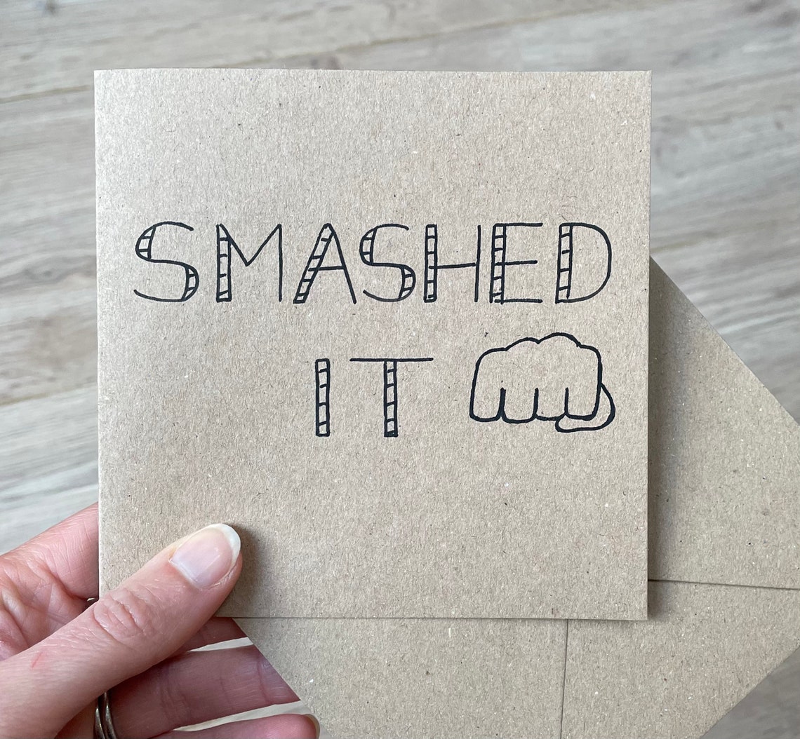 Smashed It Card Well Done Card Congratulations Card - Etsy