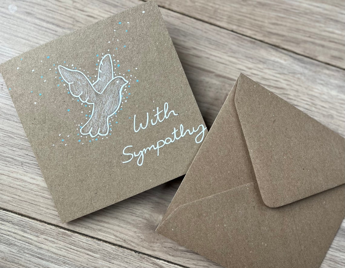 Dove Sympathy Card - Sympathy Card - Condolence Card - in Sympathy Card ...