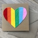 Rainbow Heart Card - Rainbow Card - Valentines Day Card - Wedding Card ...