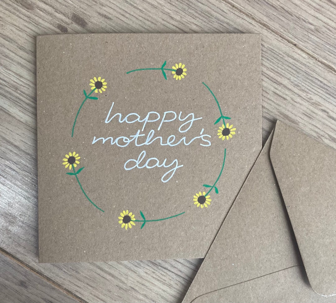 Sunflower Mothers Day Card Mothers Day Card Sunflower Card Mum Birthday ...