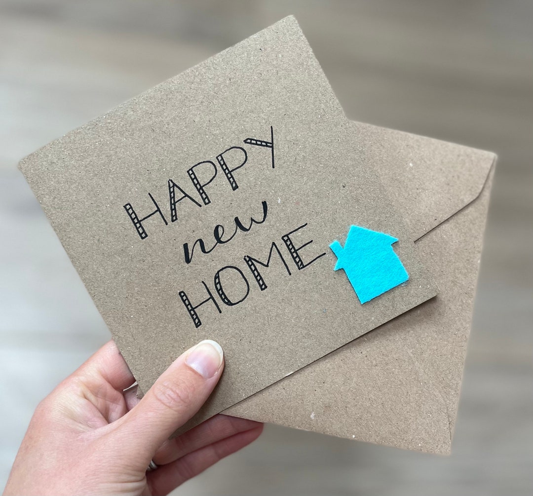 Happy New Home Card - New Home Card - New House Card - Moving Home Card ...