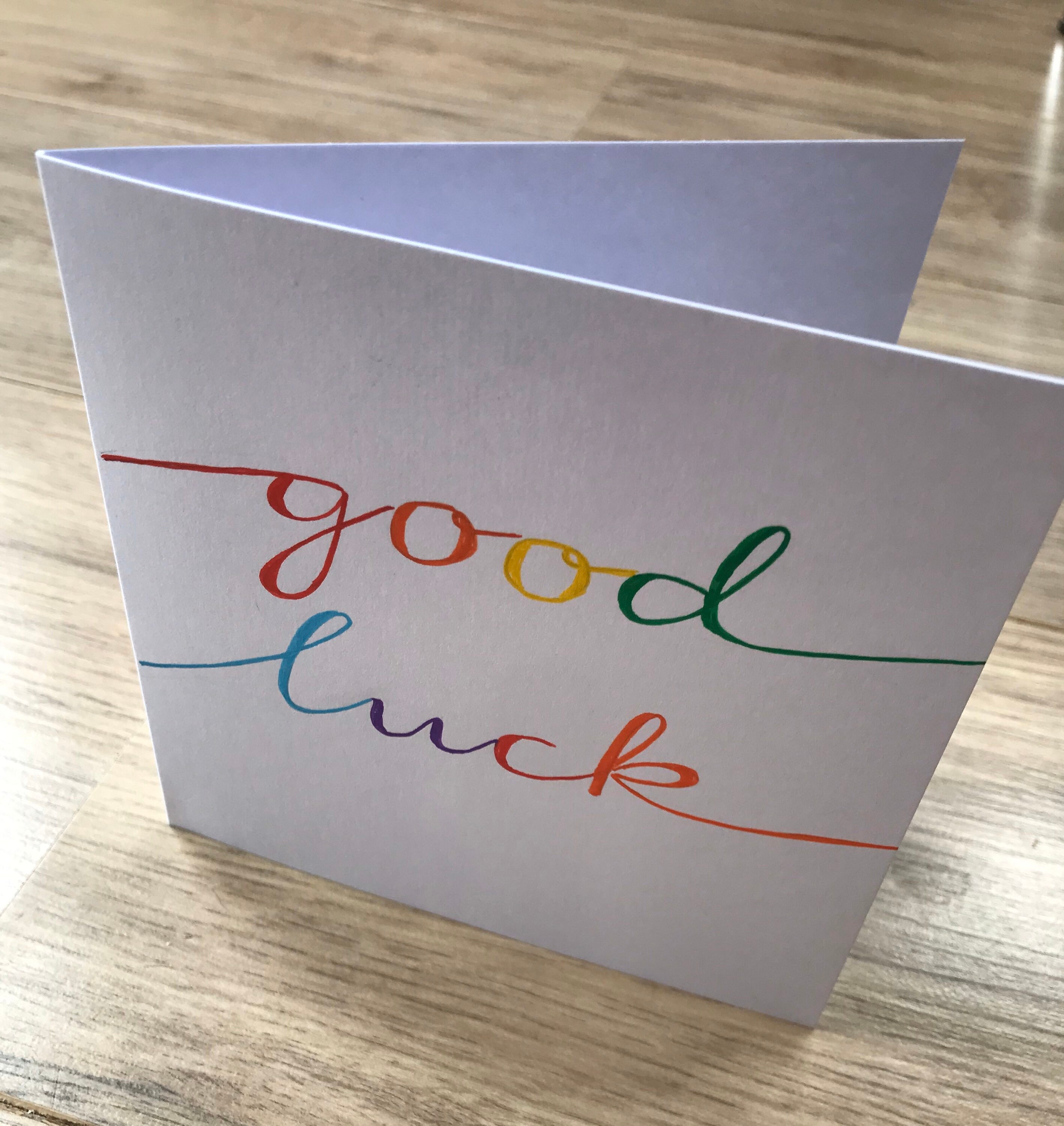 Rainbow Good Luck Card Good Luck Card Fingers Crossed - Etsy UK