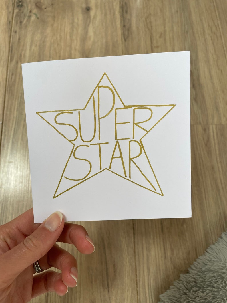 Superstar Card Super Star Well Done Card Great Job | Etsy