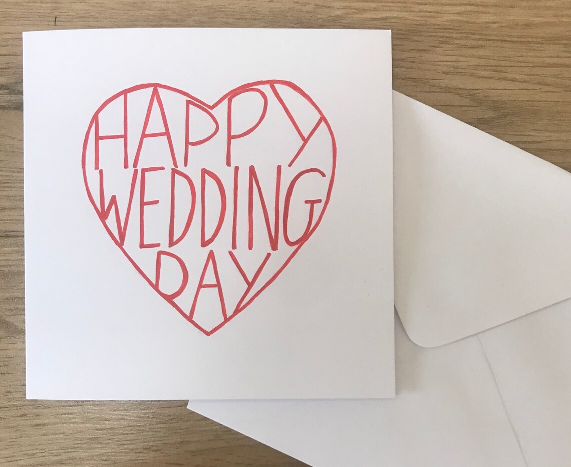 Happy Wedding Day Card Wedding Card Anniversary Card | Etsy