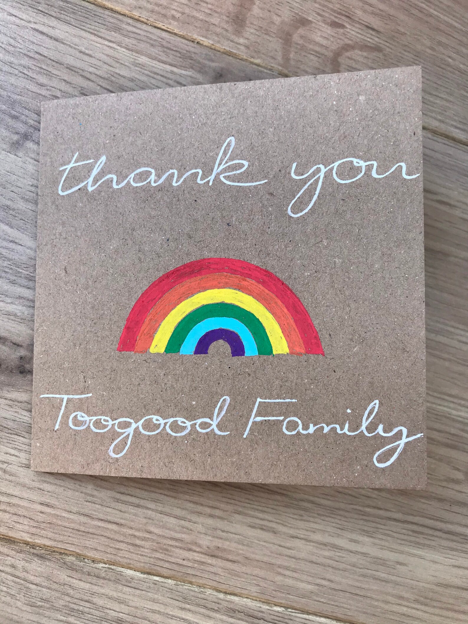 Rainbow Thank You Card - Rainbow Card - Thank You Card - General Card ...