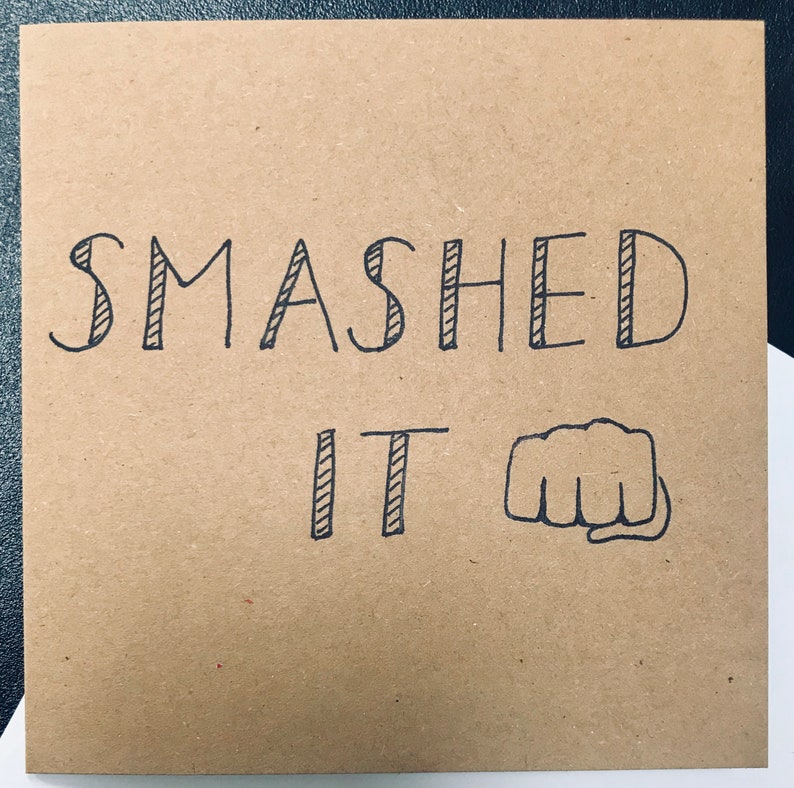 Smashed It Card Well Done Card Congratulations Card - Etsy