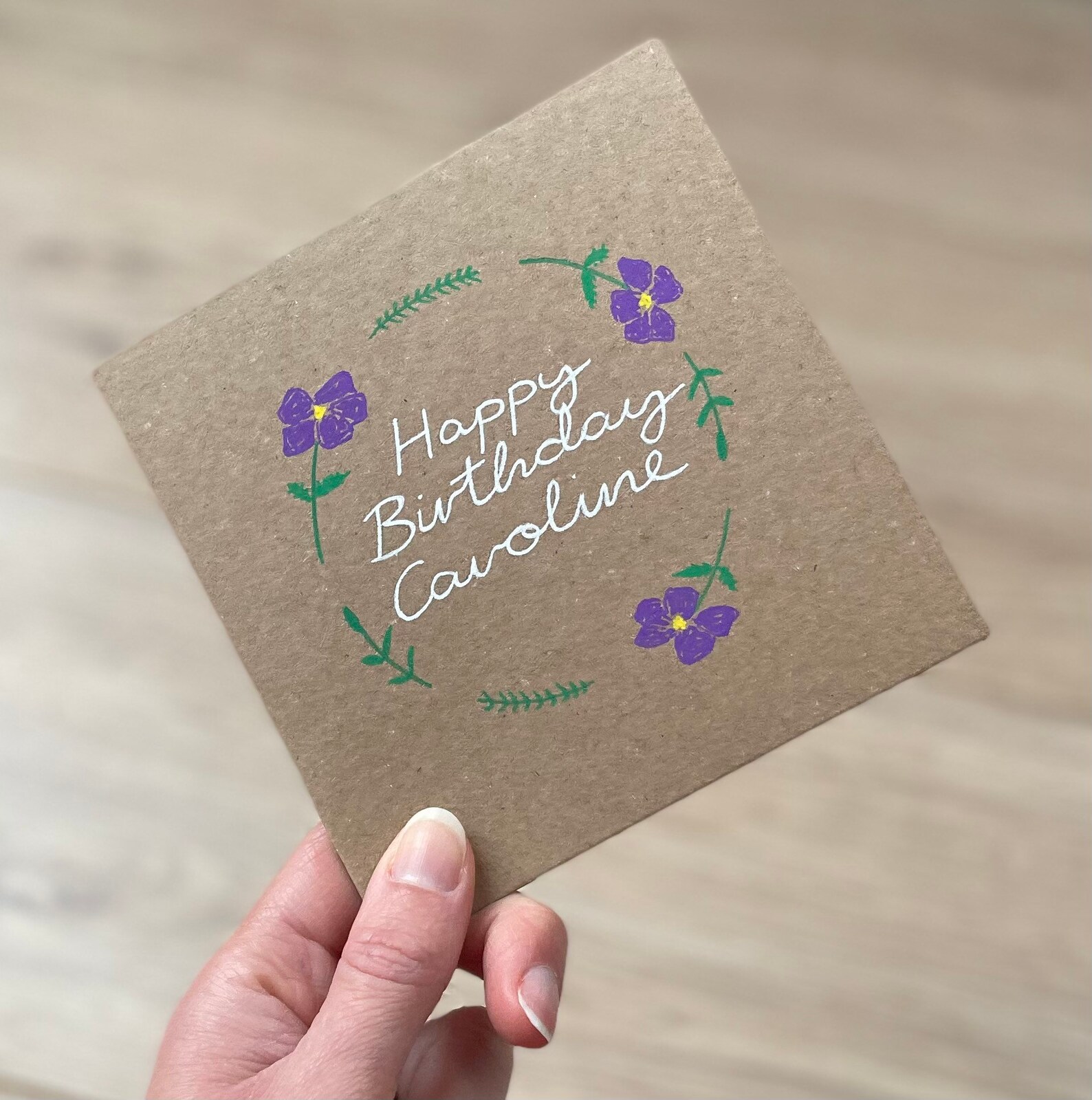 Violet Birthday Card - Violet Card - Birthday Card - Personalised ...