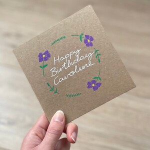 Violet Birthday Card - Violet Card - Birthday Card - Personalised ...