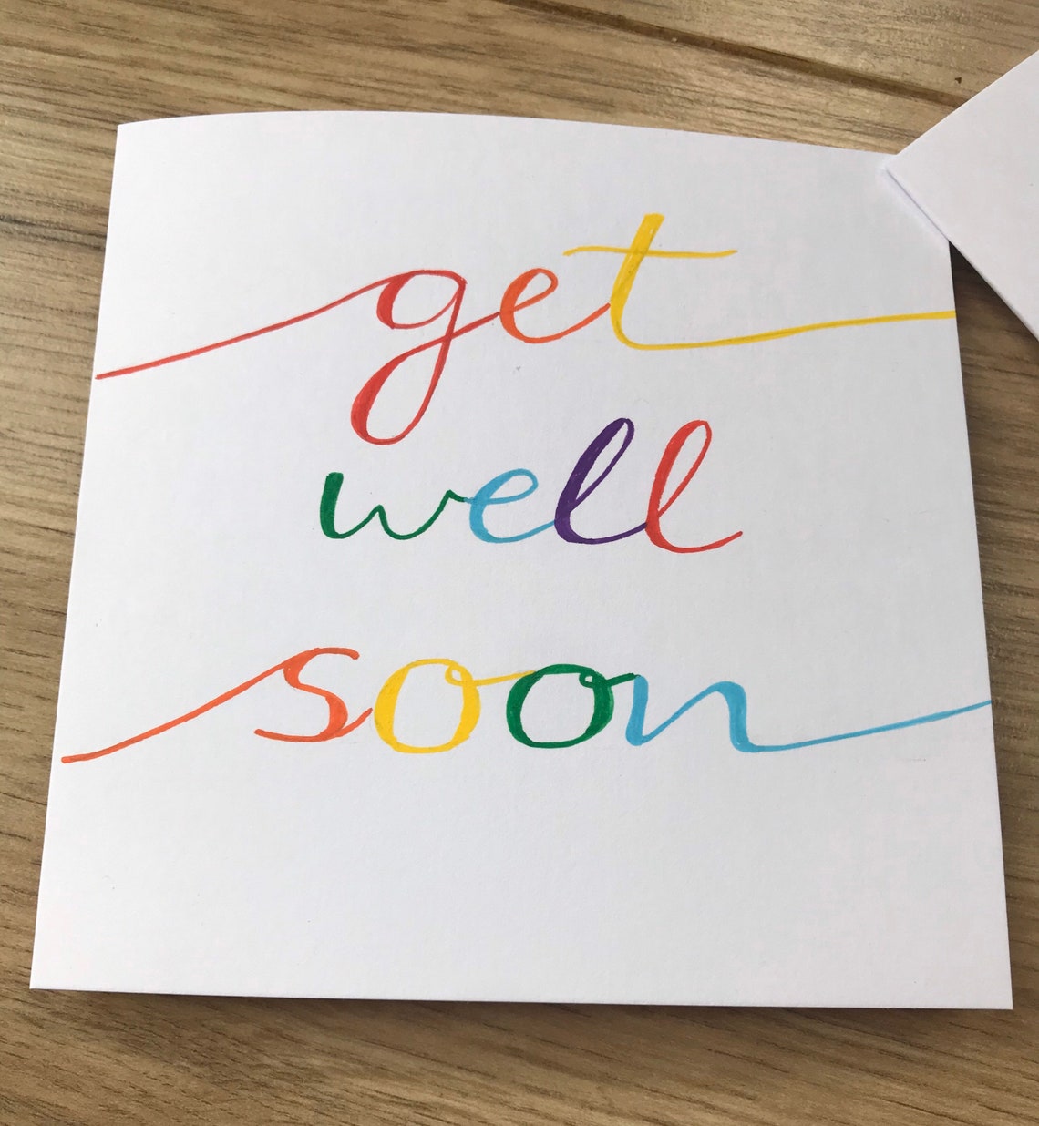 Rainbow Get Well Soon Card Get Well Soon Card Feel Better - Etsy