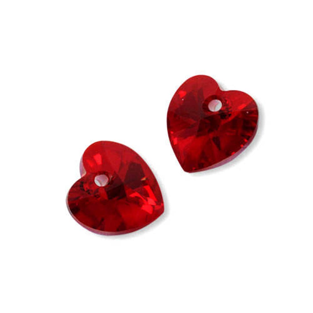 1 Heart Pendant 6228 SWAROVSKI - Siam 10.3x10 Mm - Etsy