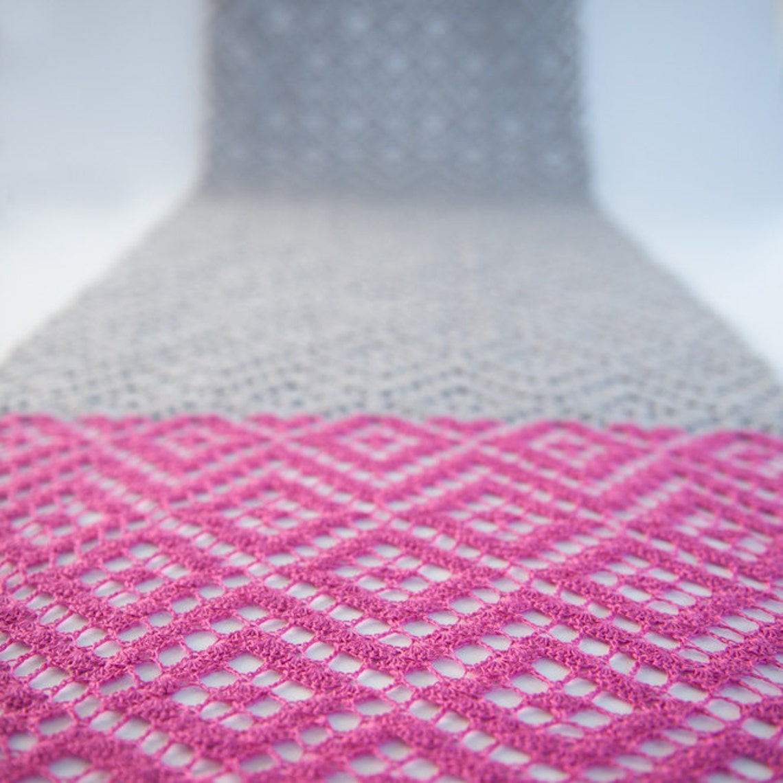 Diamond-lace - Crochet Pattern - Etsy