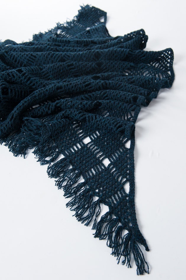 Square-lace Triangle - Crochet Pattern - Etsy