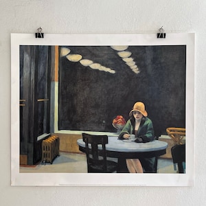 Rare Edward Hopper Automat Painting Official Retrospective Poster 1993 ...