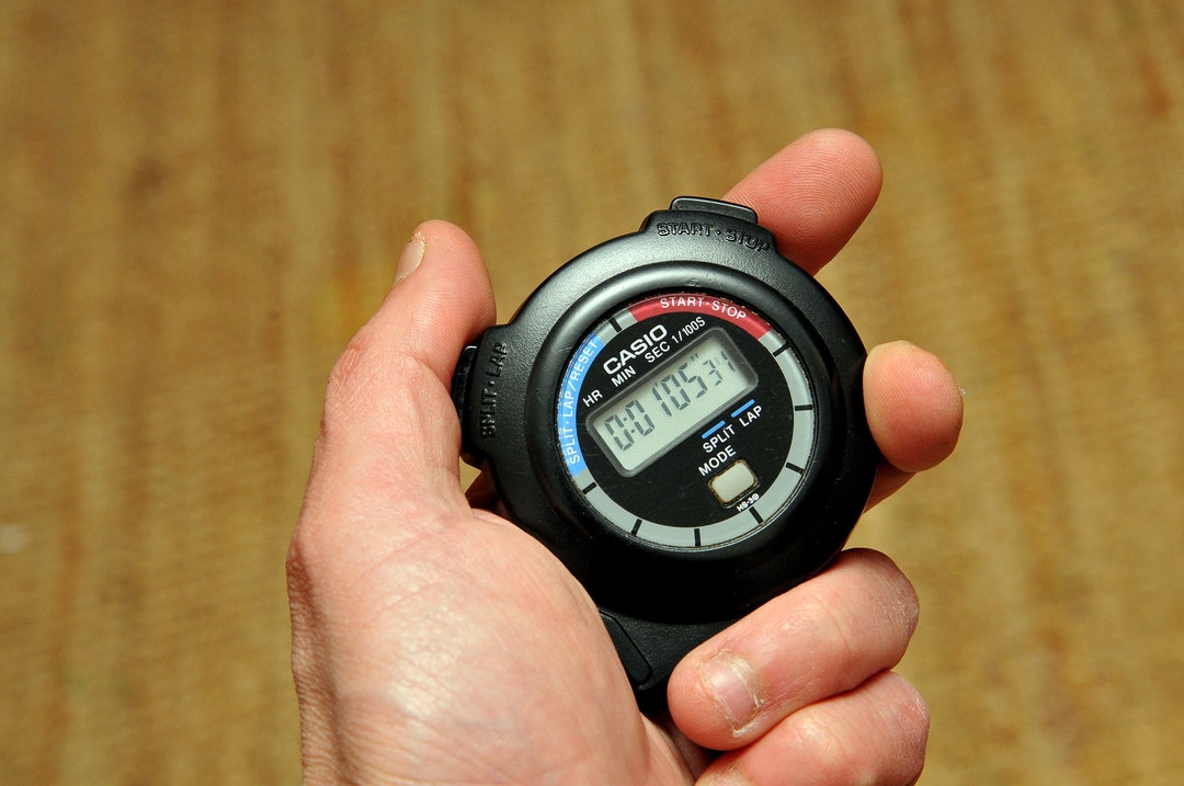 Vintage Casio Stop Watch Digital Perfect Working Order Trainer Running ...
