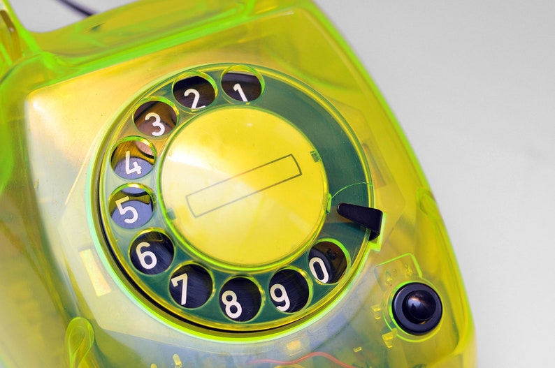 RARE Transparent 1970s Telephone Near Mint Rotary Dutch Delft Telephone ...