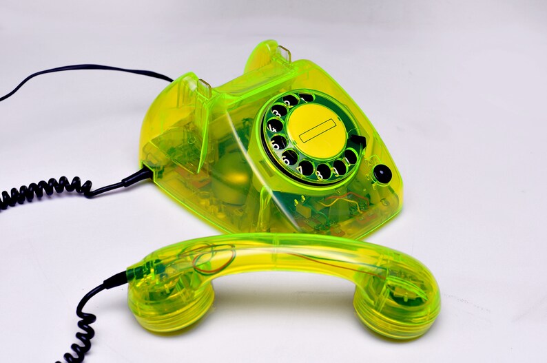RARE Transparent 1970s Telephone Near Mint Rotary Dutch Delft Telephone ...