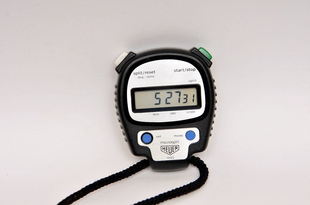 Perfect HEUER Microsplit 1000 Stopwatch Digital Chronometer Trainers ...