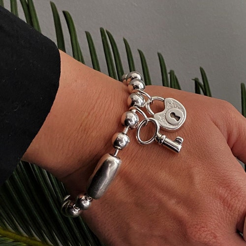 Chunky Infinity Uno De 50 Style Silver Bracelet Shiny - Etsy
