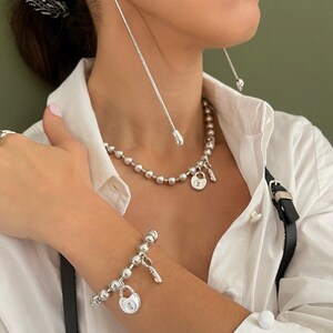 Chunky Ball Chain With Padlock and Key, Uno De 50 Style Key and Padlock ...