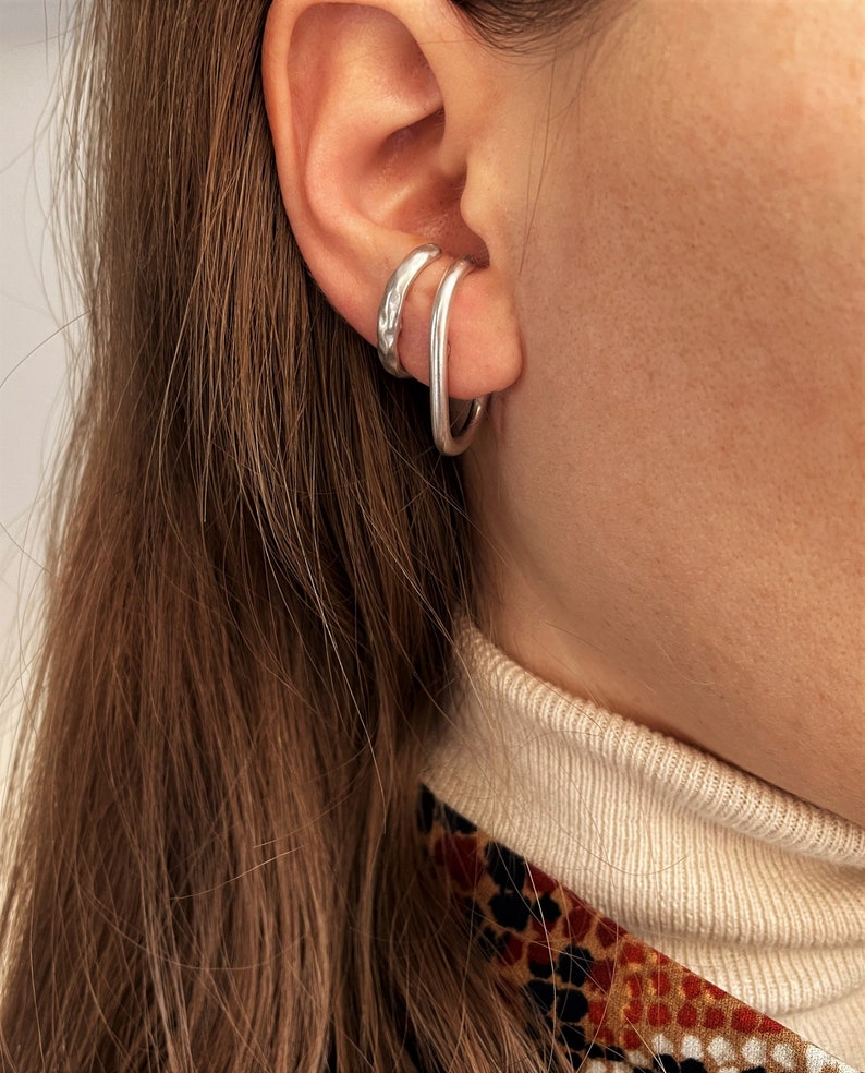 Smooth Concord Lobe Cuffs Plain Ear Lobe Stacking Cuffs - Etsy