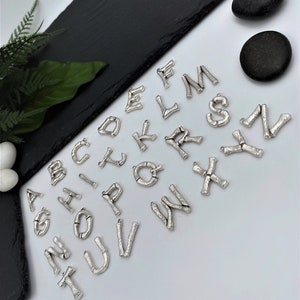 Luxury Swarovski Initial Letter Chain Necklace, Silver Plated ...