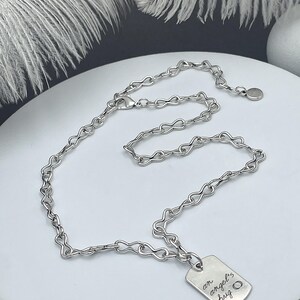 Set of Three Silver Chain Layered Punk Rock Style Pendants• Evil Eye ...