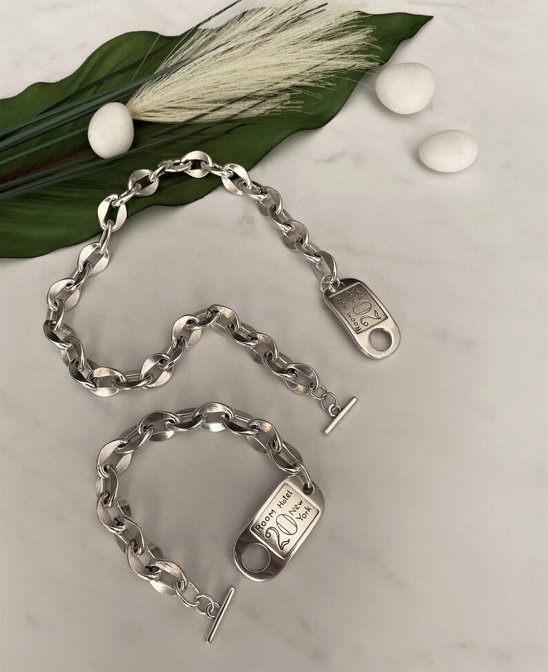 Antique Silver Bold Chain Necklace Uno De 50 Style Chain - Etsy