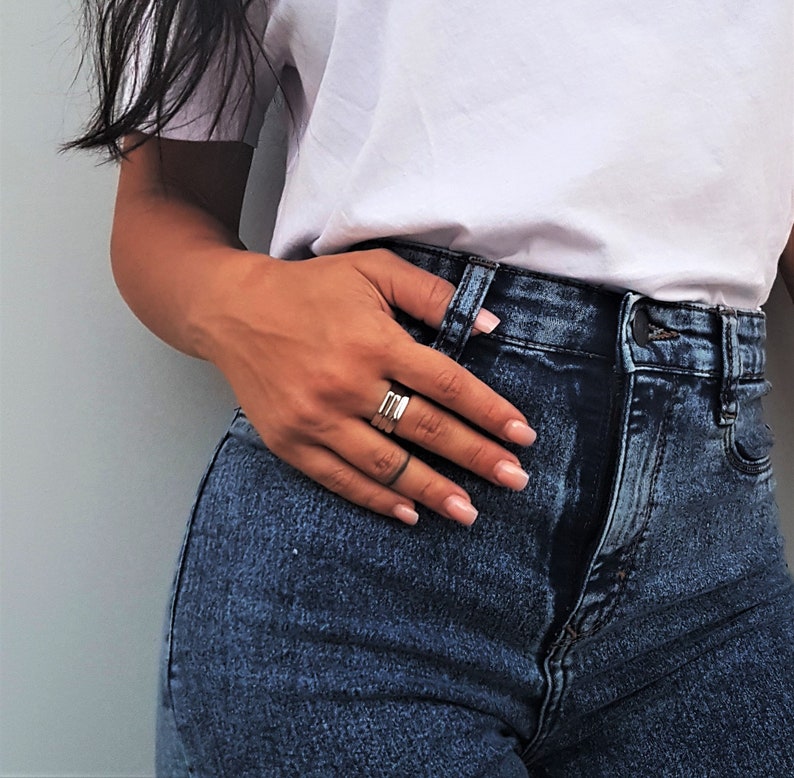 Silver Hex Nut Ring Hexagon Nut Ring Womens Industrial - Etsy