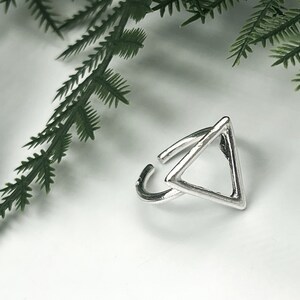 Delicate Silver Rings, Geometric Dainty Ring, Midi Rings, Stackable ...