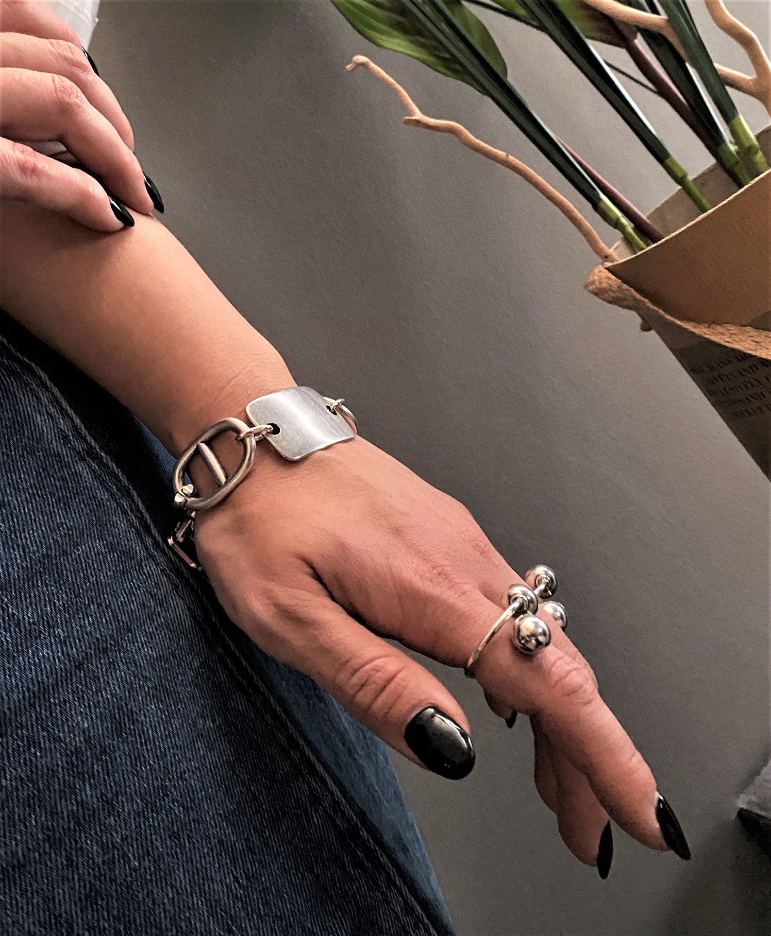 Twist Double Balls Open Ring Chunky Spheres Wrap Around Ring - Etsy