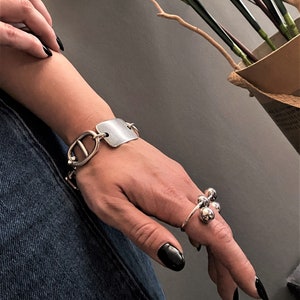 Twist Double Balls Open Ring• Chunky Spheres Wrap Around Ring ...