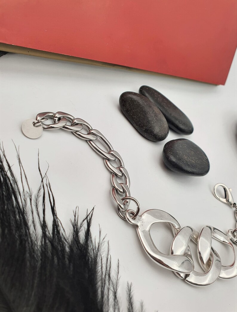 Oversized Cuban Link Chain Bracelet XL Heavy Adjustable Curb - Etsy