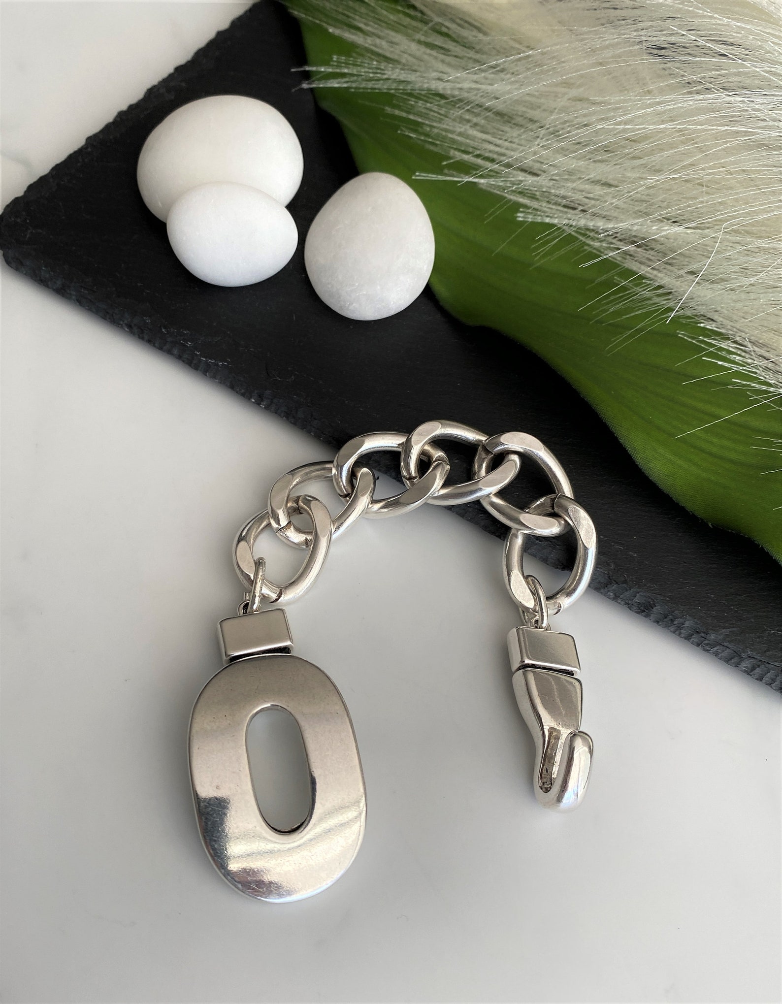 Oversized Curb Chain Big Hook Bracelet Wide Lock Clasp Thick - Etsy