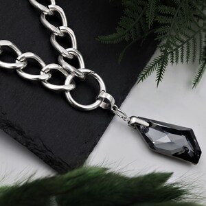Extra Large Swarovski Thick Chain Necklace, Oversized Statement ...