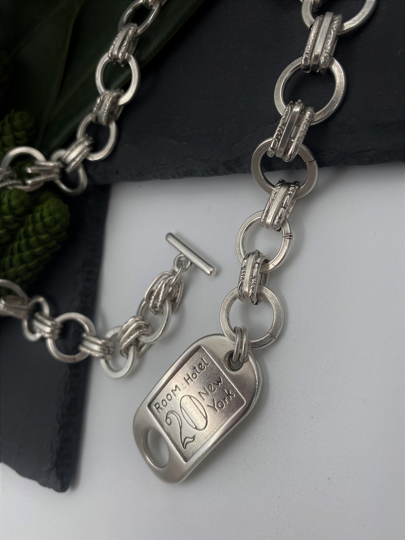 NEW Silver Bold Chain Necklace Uno De 50 Style Necklace - Etsy