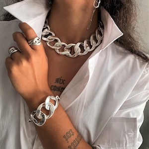 Heavy Big Links Chain Adjustable Choker, Extra Large Miami Cuban Link ...