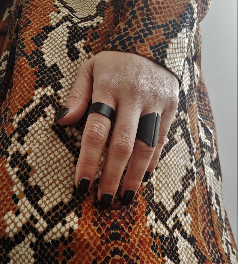 Black Band Ring Simple Wide Black Ring Womens Band Ring | Etsy