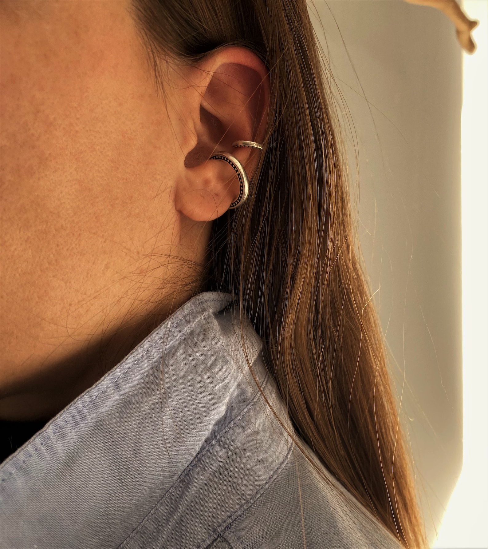 Single Dainty Fake Helix Piercing Earring With Grains - Etsy