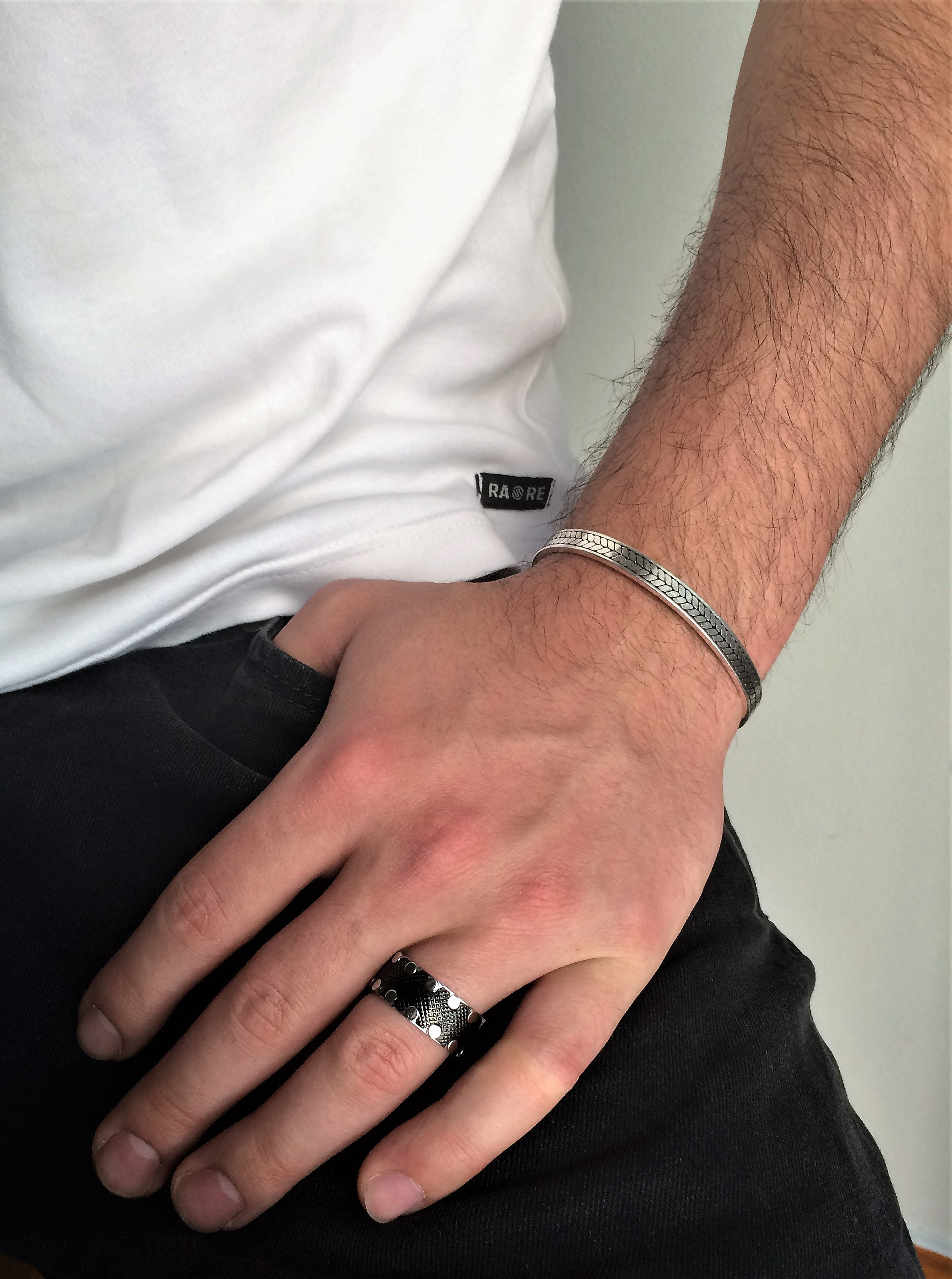 Mens Silver Minimal Bracelet Mens Open Metal Cuff unisex Solid Brass Cuff Bracelet Adjustable Mens Bracelet by AnAngelsHug