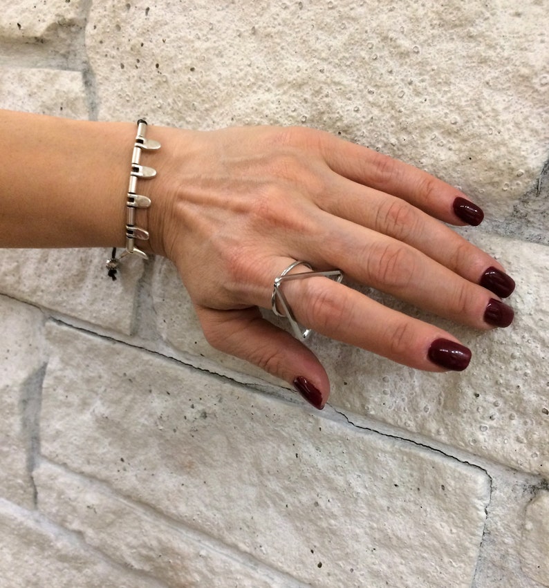 Fashion Rock Style Ring Silver Stackable Rings Modern | Etsy