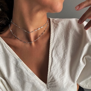 Dainty Crosses Chain Necklace, Multi Style Minimal Necklace, Unique ...