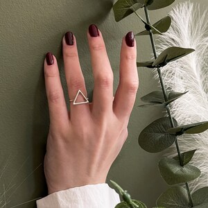 Delicate Silver Rings, Geometric Dainty Ring, Midi Rings, Stackable ...