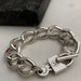 Oversized Thick Chain Womens Padlock Bracelet• Chunky Key-lock Cuban ...