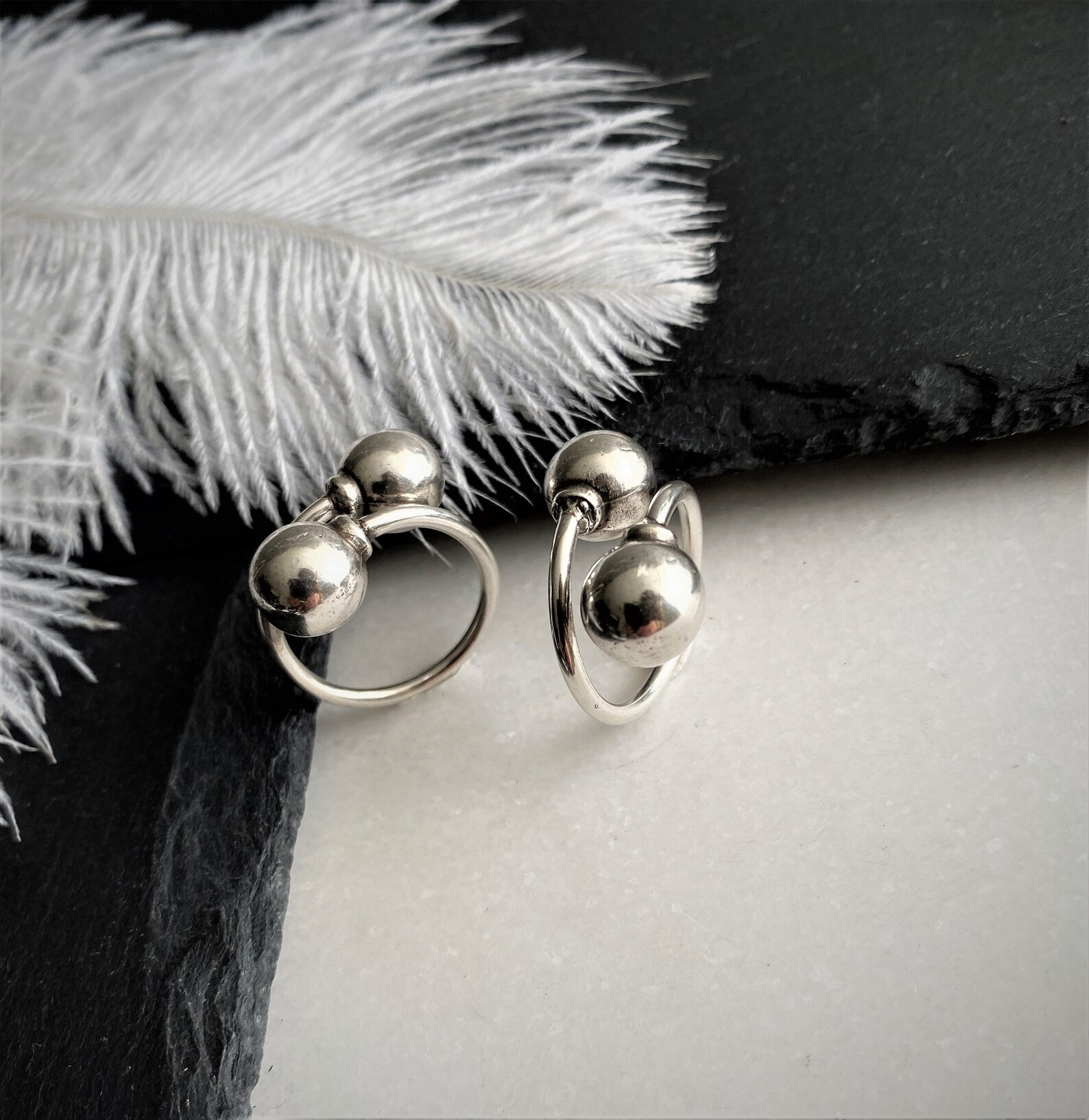 Twist Double Balls Open Ring Chunky Spheres Wrap Around Ring - Etsy