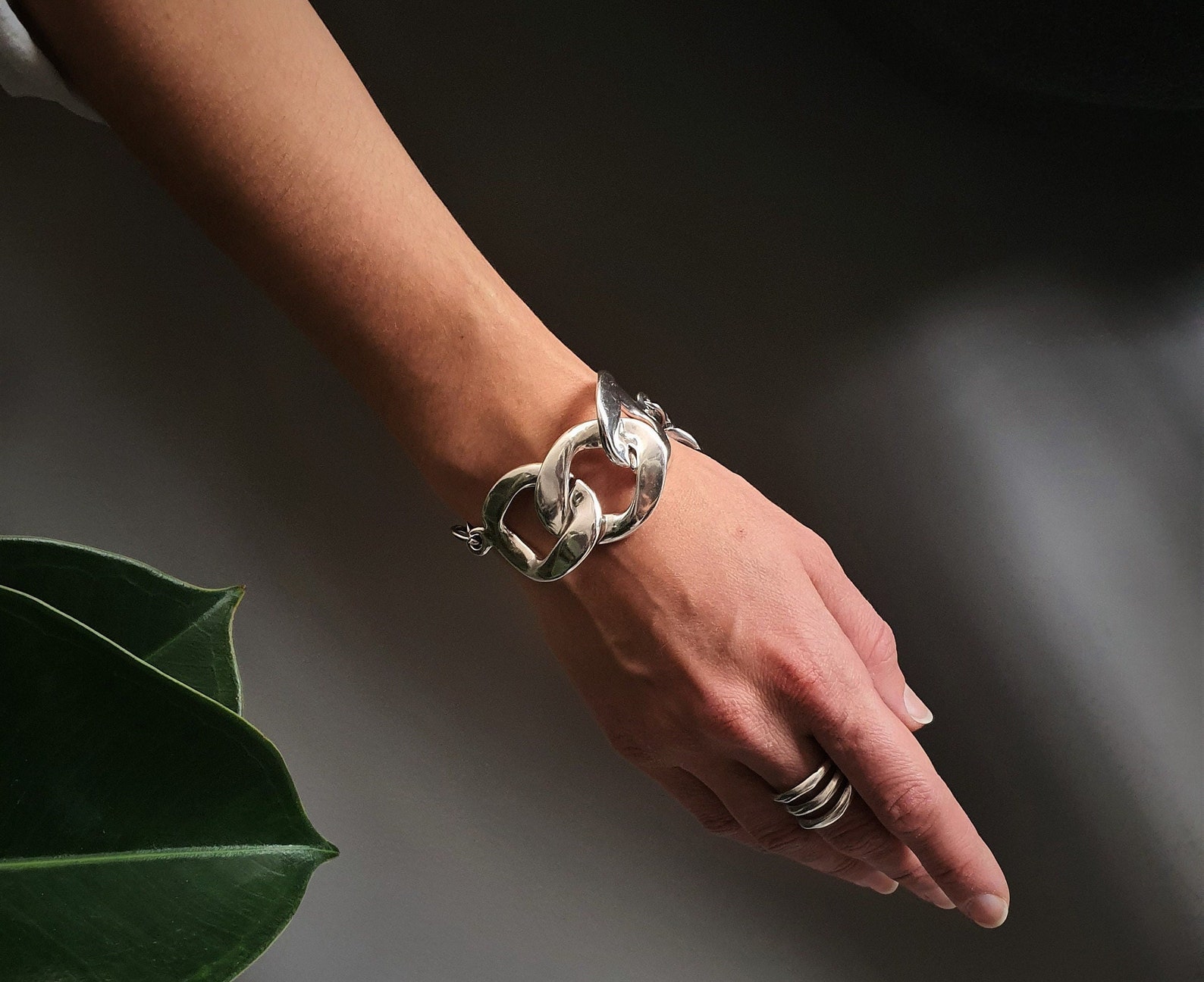 Oversized Cuban Link Chain Bracelet XL Heavy Adjustable Curb - Etsy