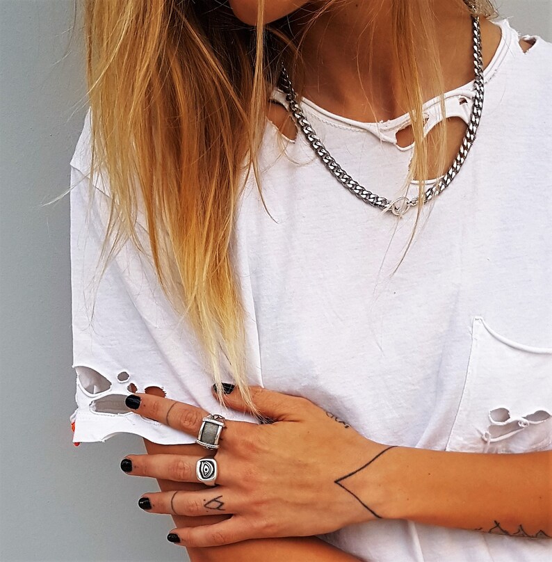 Silver Open Evil Eye Ring Adjustable Evil Eye Ring Square | Etsy