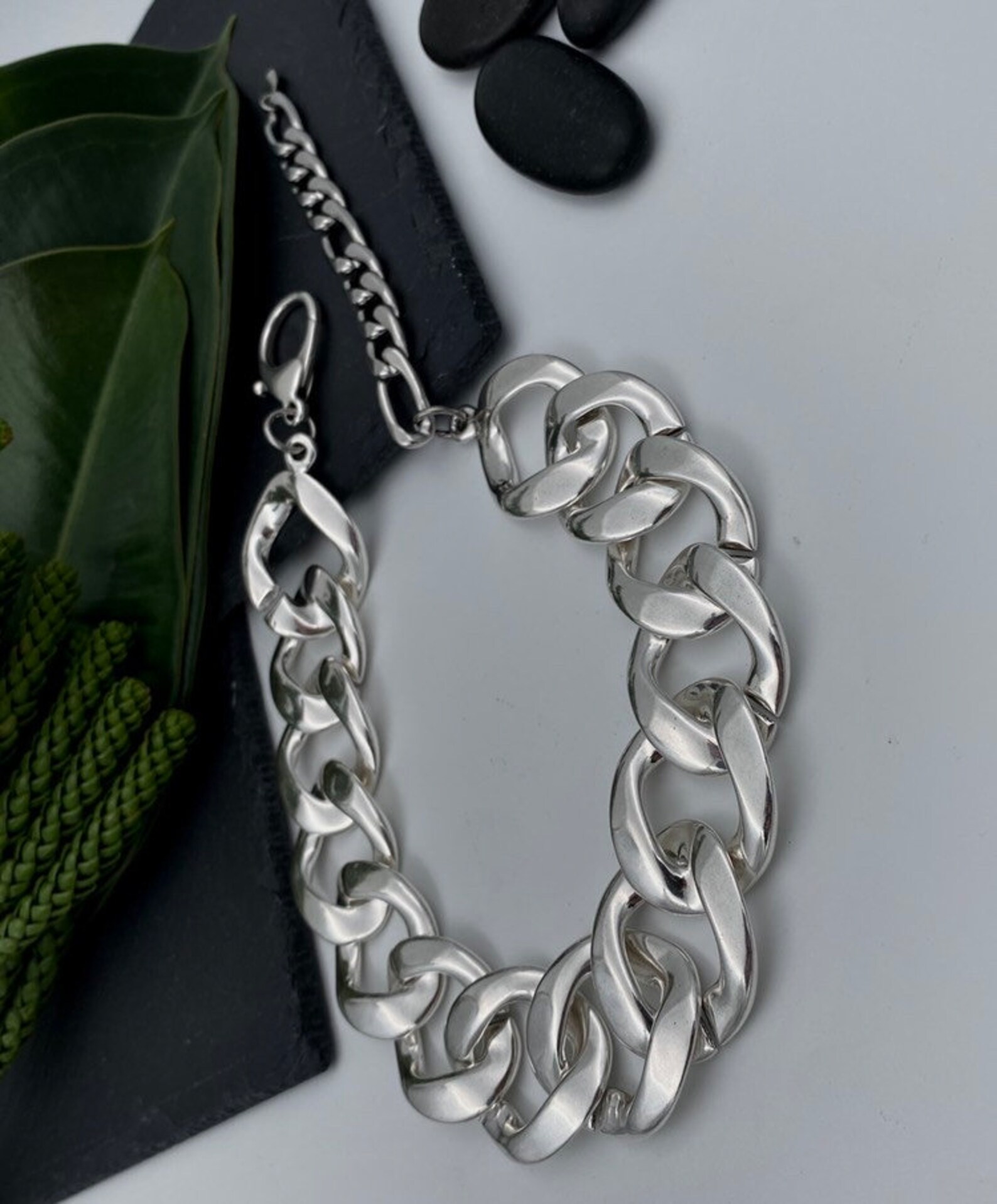 Heavy Big Links Chain Adjustable Choker Extra Large Miami - Etsy