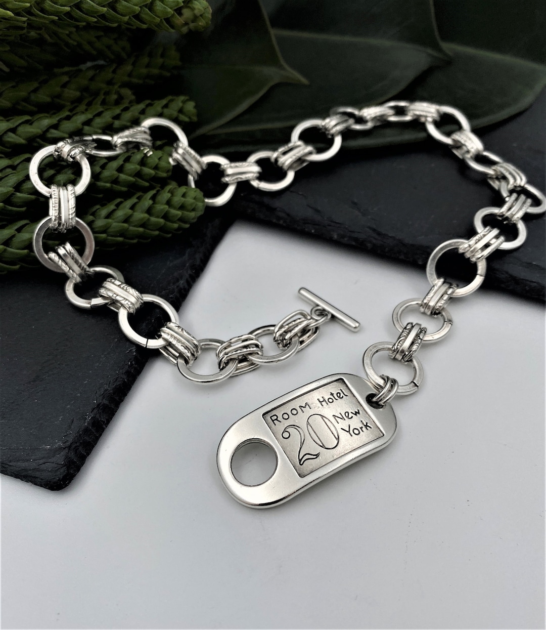 NEW Silver Bold Chain Necklace, Uno De 50 Style Necklace, Antique ...
