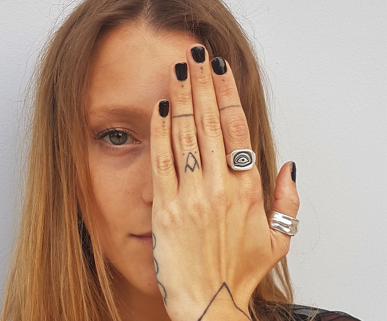 Silver Open Evil Eye Ring Adjustable Evil Eye Ring Square | Etsy