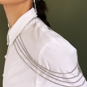 Stainless Steel Shoulder Chain Harness• Chain Armor Jewelry• Multi ...